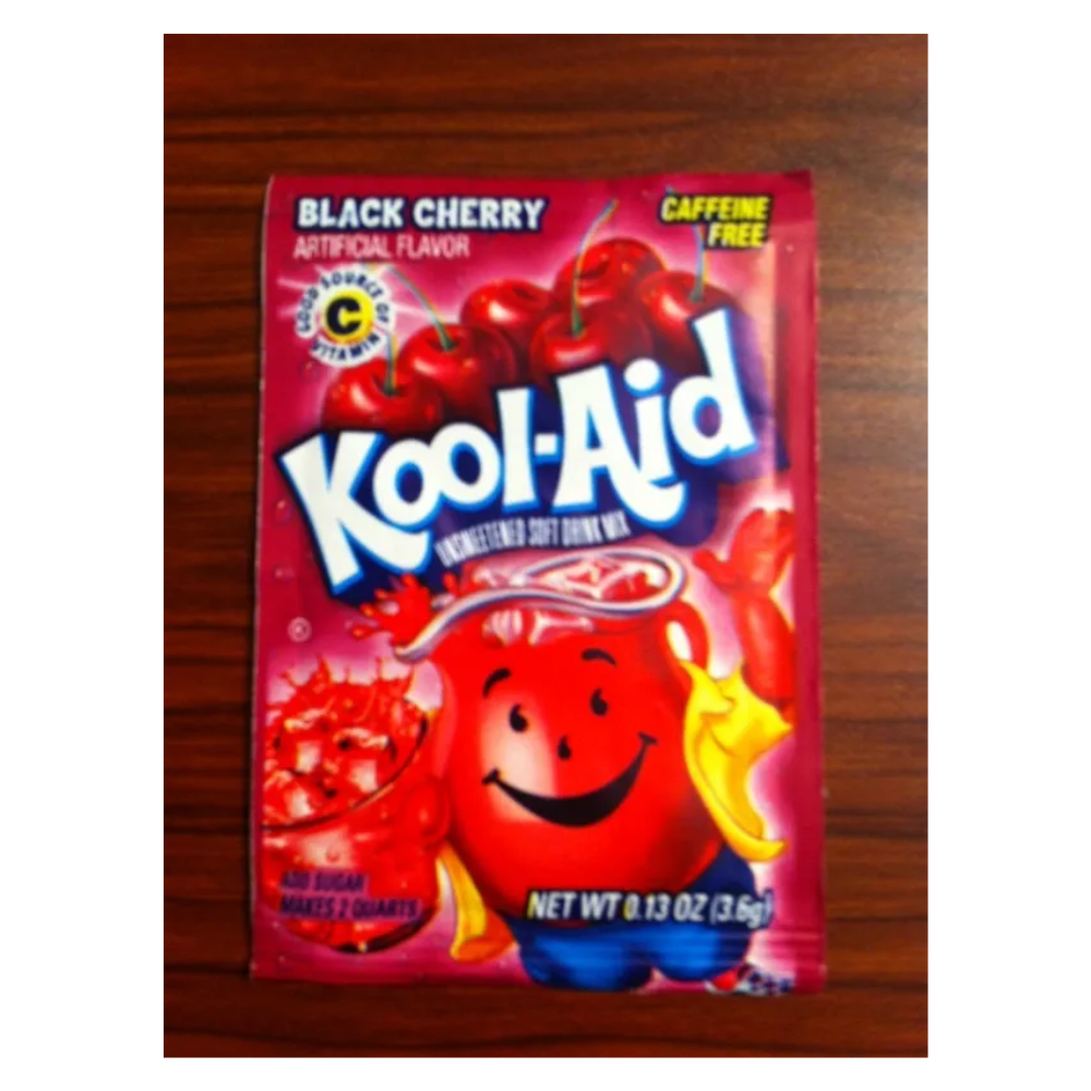 5 Packs of Kool Aid BLACK CHERRY Flavor Drink Mix Packet NEW Gluten ...
