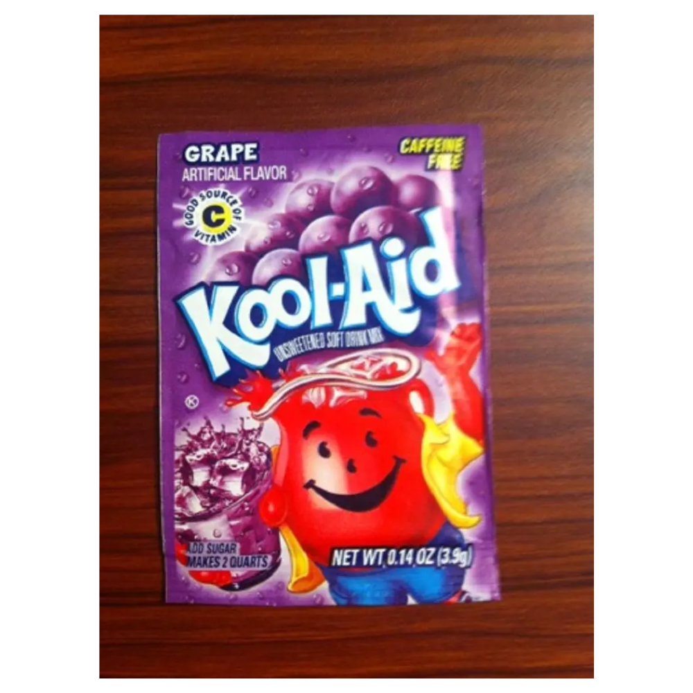 5 Packs of Kool Aid GRAPE Flavor Drink Mix Packet Gluten - Walmart.com