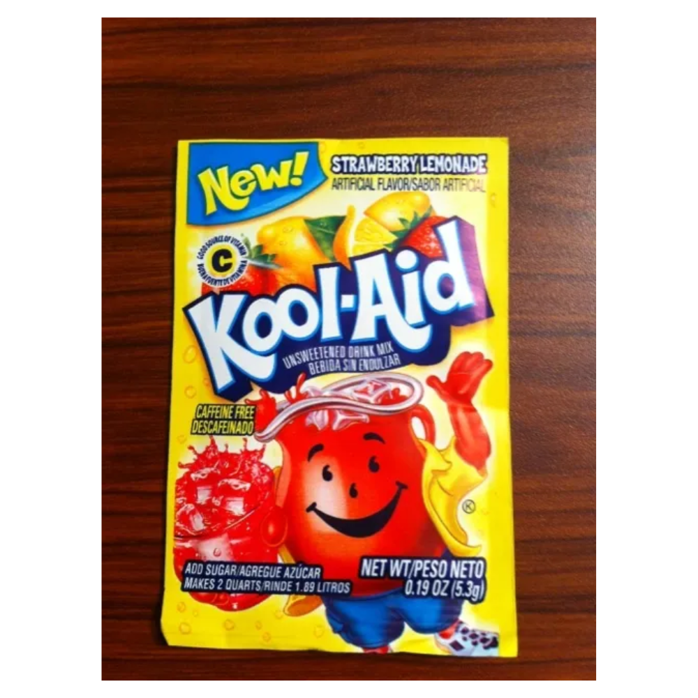 5 Packs of Kool Aid STRAWBERRY LEMONADE Flavor Drink Mix Packet NEW ...