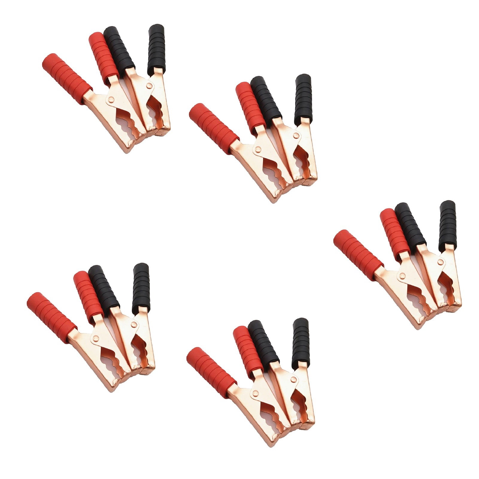 5 Pair 200A Car Crocodile Clips Battery Clamps Copper-Plated Alloy ...