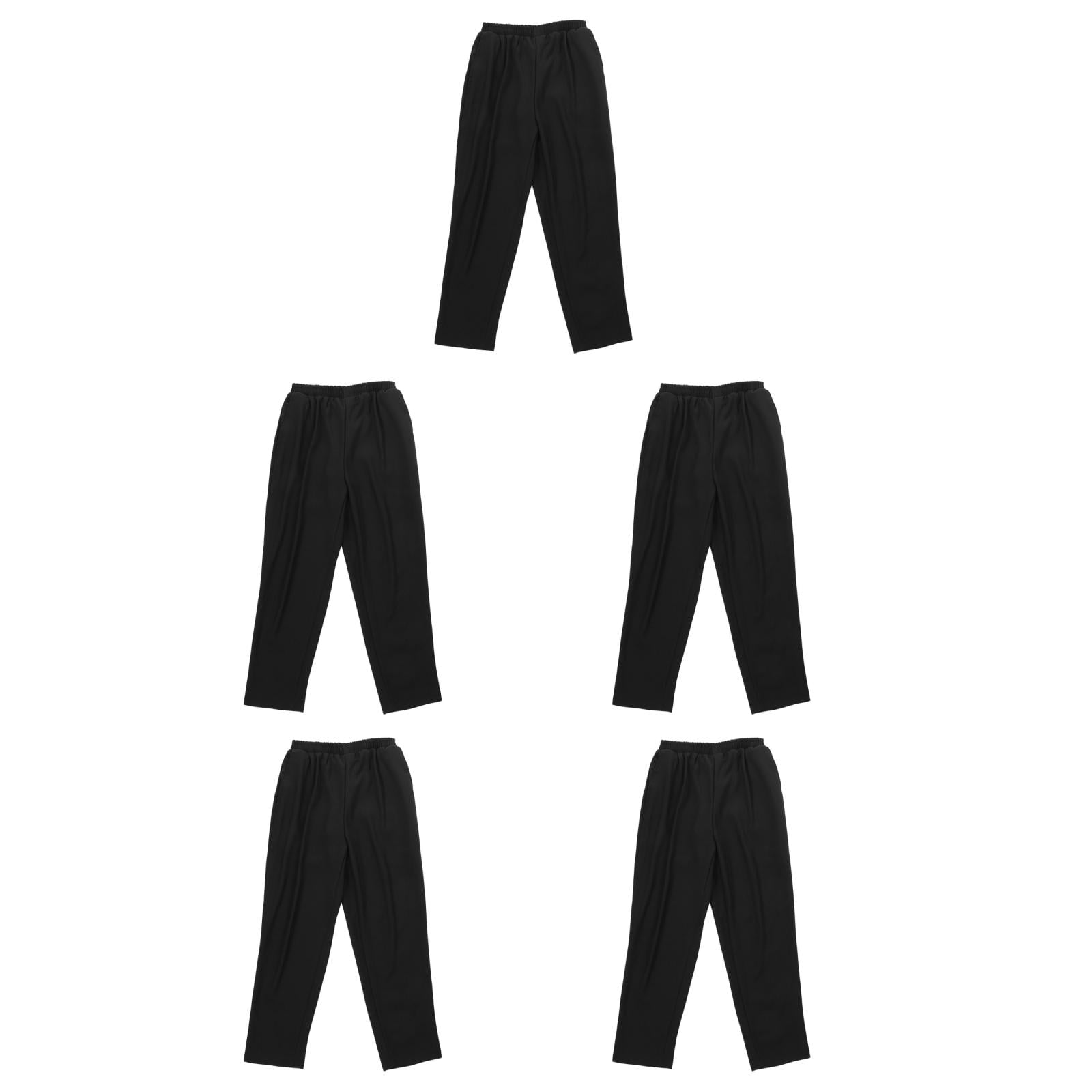 Chef Pants Black Breathable Polyester-Cotton Blend for Professional ...