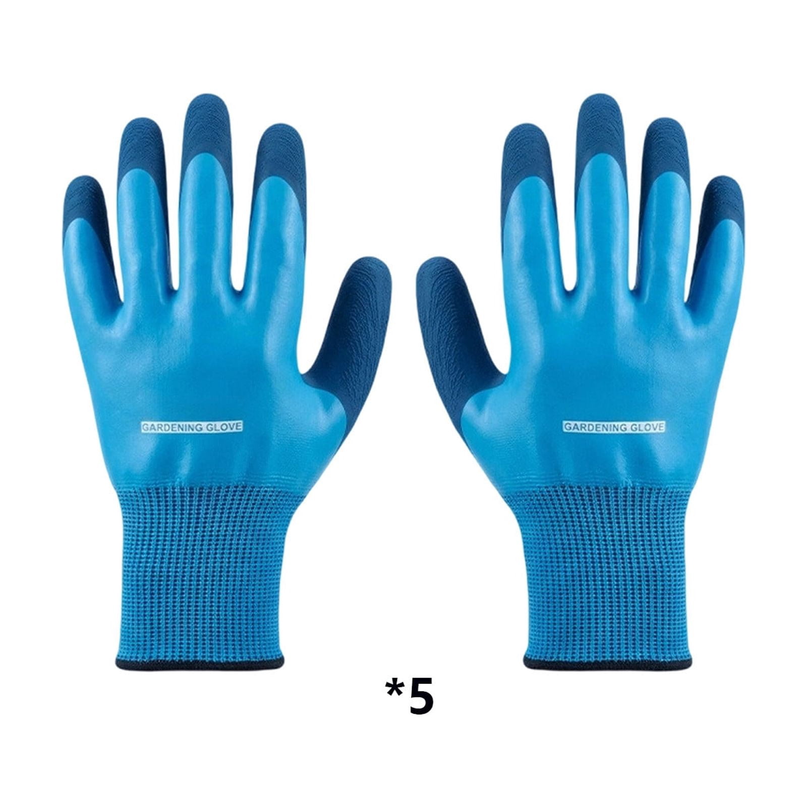 5 Pair Gardening Gloves Waterproof Puncture & Thorn Resistant ...