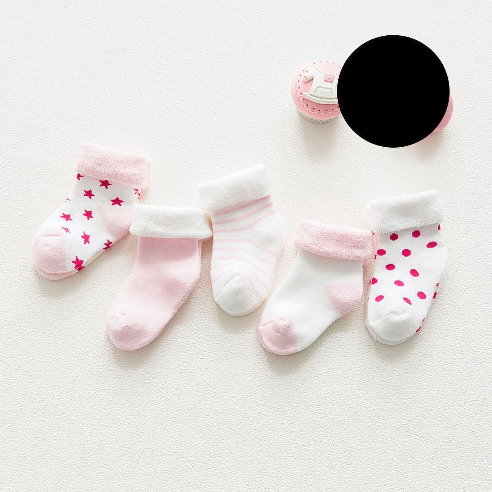 5 Pair High Quality Thicken Cartoon Comfort Cotton Newborn Socks Kids ...