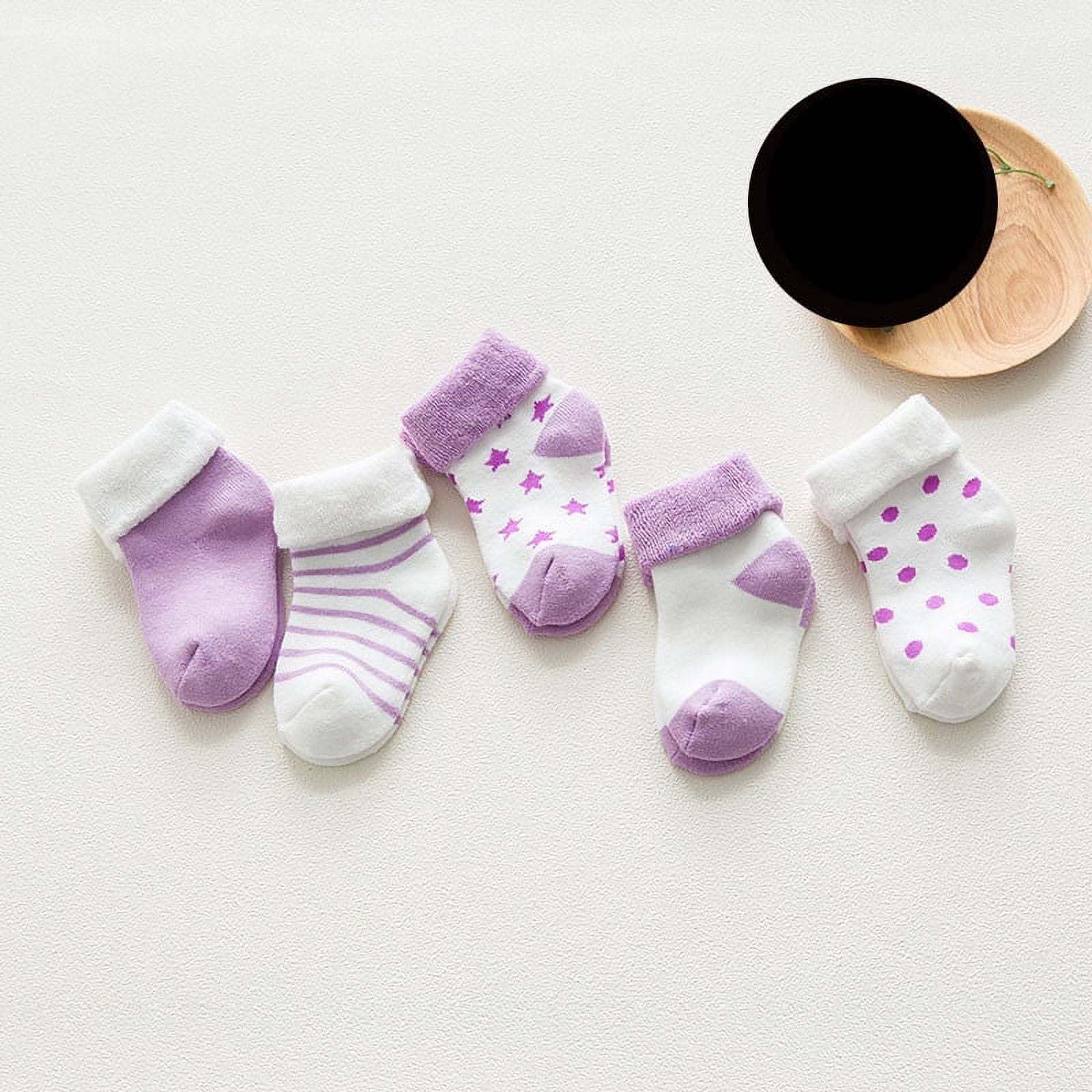 5 Pair High Quality Thicken Cartoon Comfort Cotton Newborn Socks Kids ...