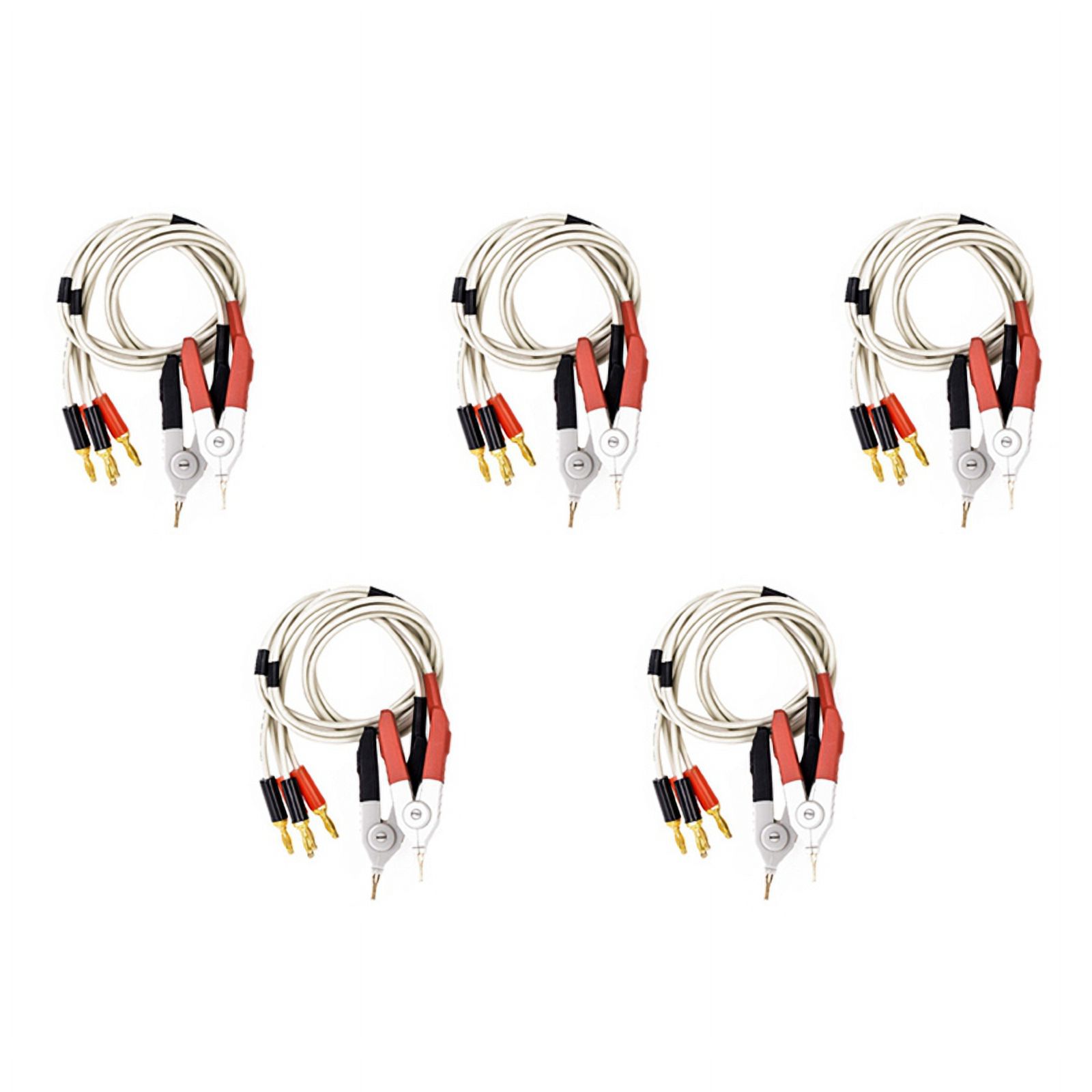 5 Pair Insulated Banana Plug Clips Cable Low Resistance LCR Clip Probe ...