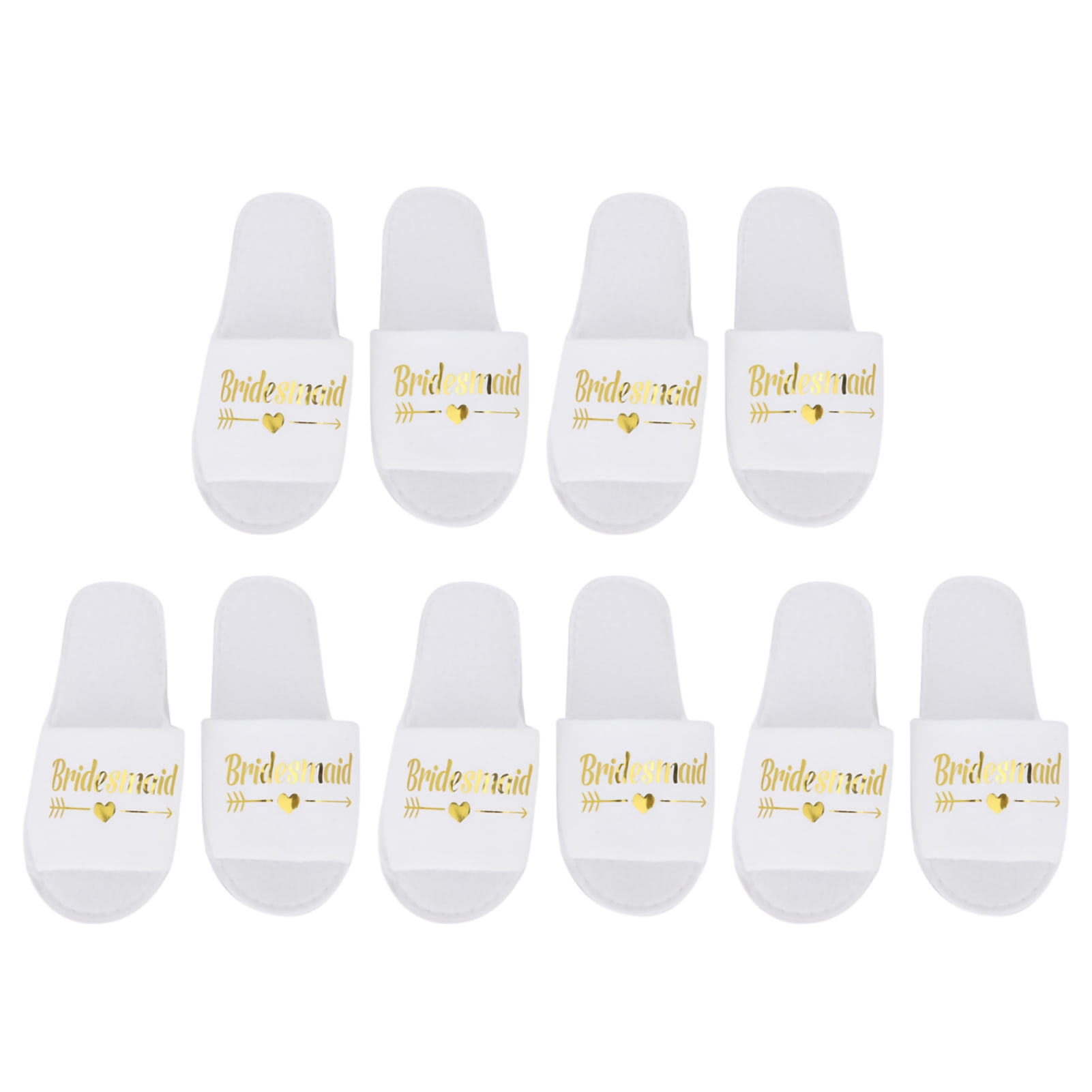 5 Pair Letters Print Disposable Slippers for Hotel Wedding Party ...