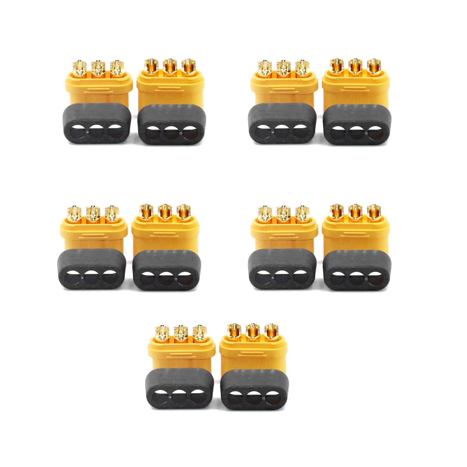 5 Pair MR60 Connector Plug Female Male 3.5mm Bullet Power Plugs ...