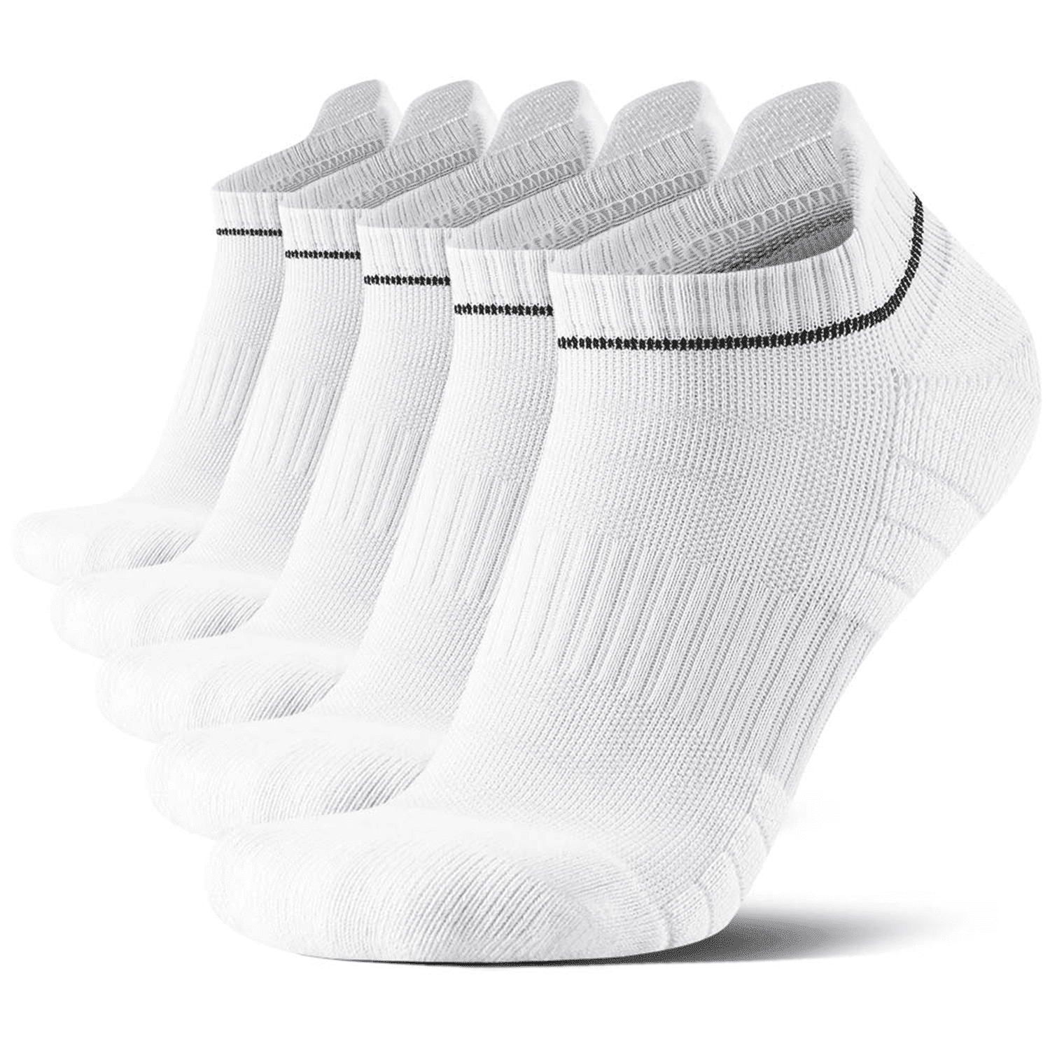 5-Pair Men's Performance Ankle Socks: Moisture-Wicking & Arch Support ...