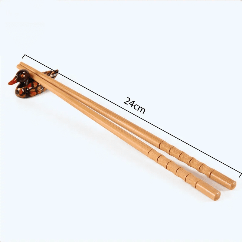 5 Pair Pure Manual Natural Bamboo Wood Chopsticks Healthy Chinese ...