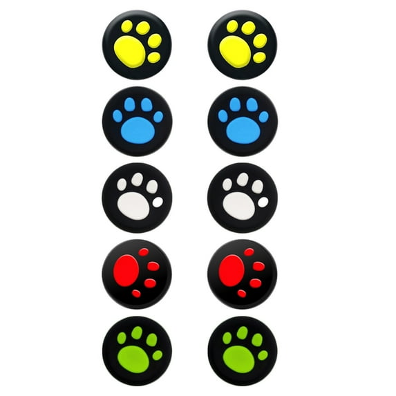 5 Pair Thumb Grip Caps Game Controller Cute Cat-Claw Kitten Paw Analog ...