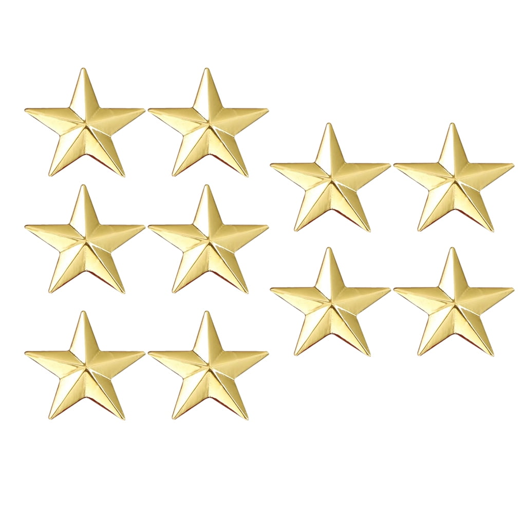 5 Pair brooch pin Classic Mens Shiny Gold Star Lapel Pin Suit Shirt ...