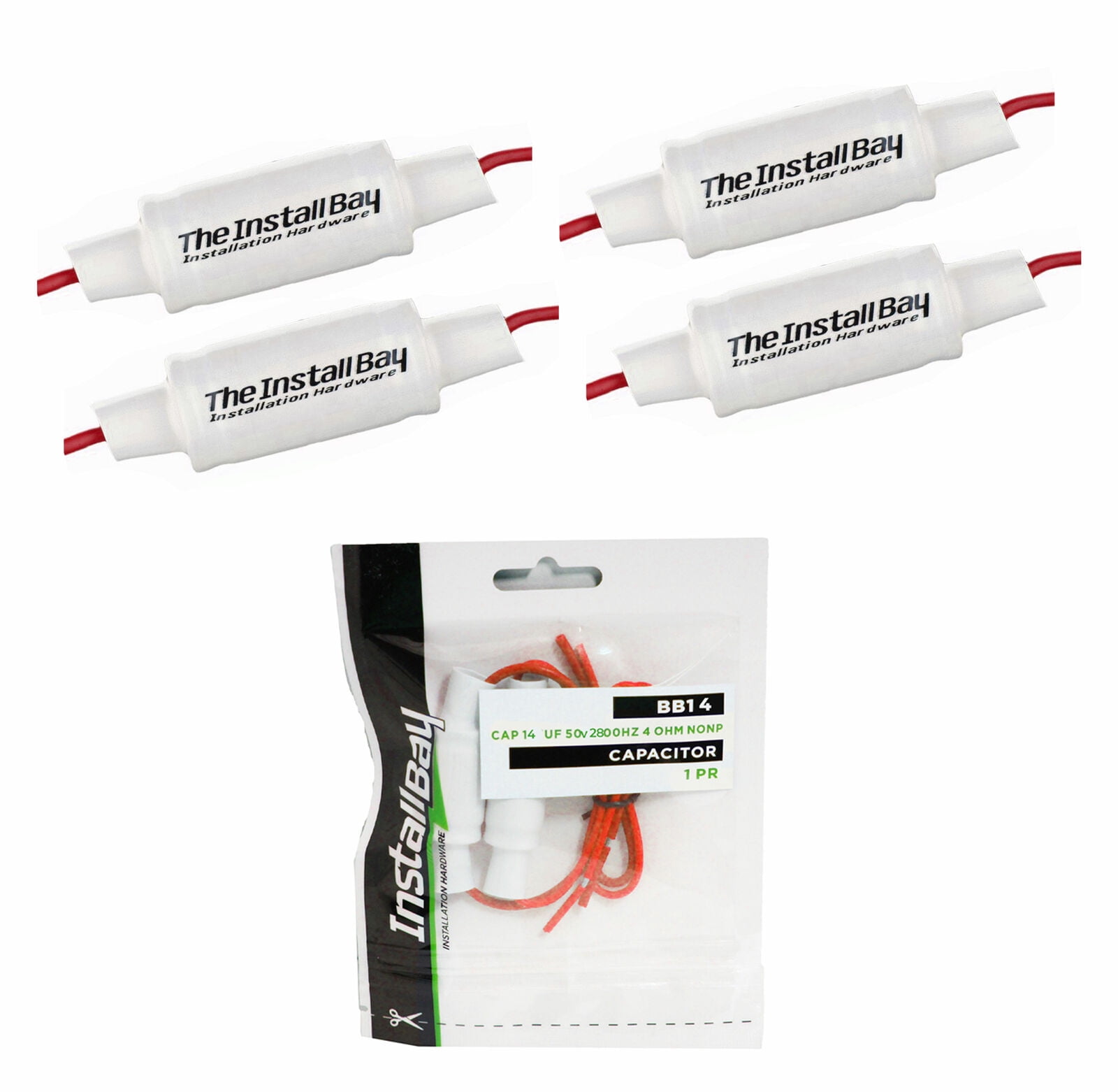 5 Pair of Install Bay 133UF 50V 300Hz 4 Ohm Non Polar Universal Bass ...