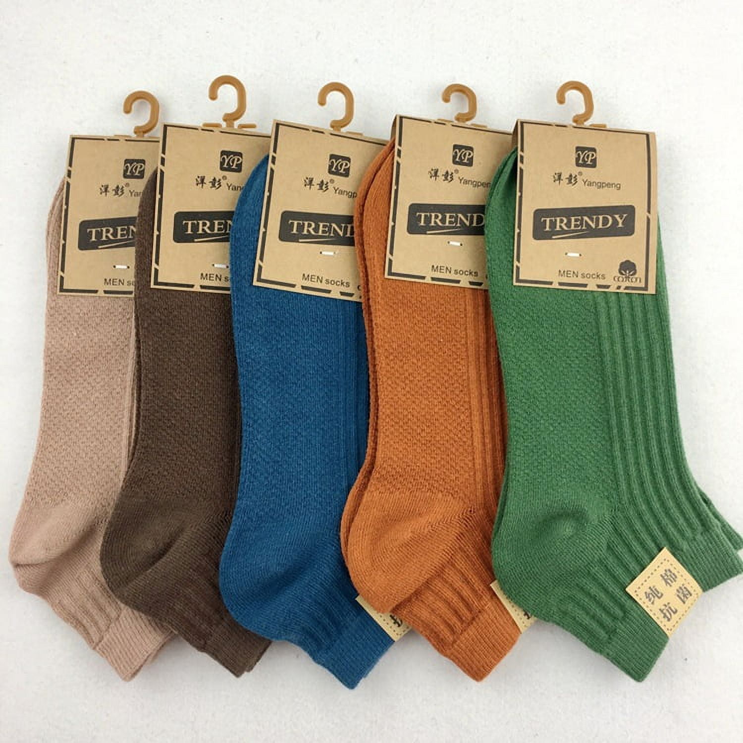 5 Pairs 100 Cotton Socks Women Men Female 1 Set Lot Color Pack Candy ...