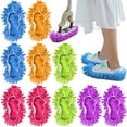 tamu Mop Slippers, 5 Pairs Reusable Microfiber Chenille Shoe Covers for ...