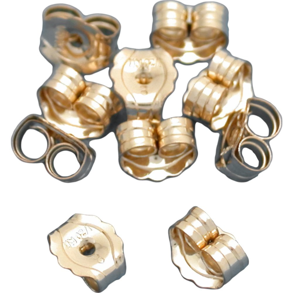 14K Gold Filled Replacement Earring Backs, 5 Pairs Jewelry Ear Nuts ...