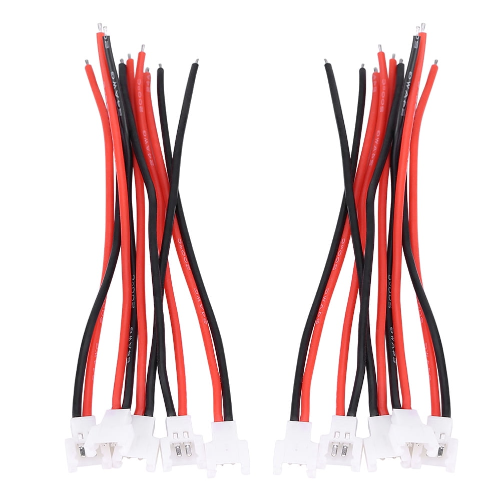 5 Pairs 3.7V JST-PH 2.0 Male Female Connector Cables - RC Accessory Wire Set for Blade Inductrix ...