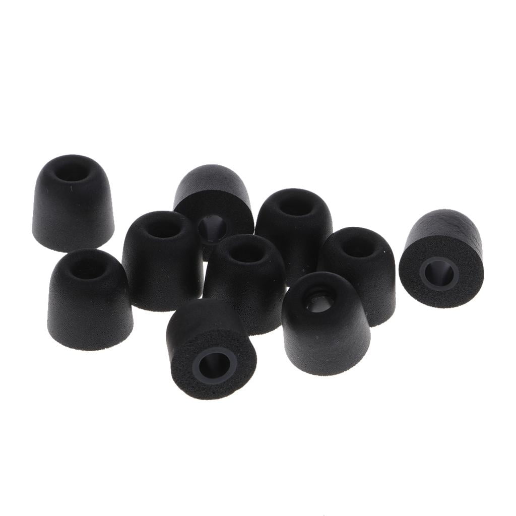 5 Pairs 4.5mm Memory Foam Tips earplugs For Earphones Black - Walmart.com
