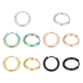 5 Pairs 5 Colors 304 Stainless Steel Huggie Hoop Earrings for Women ...