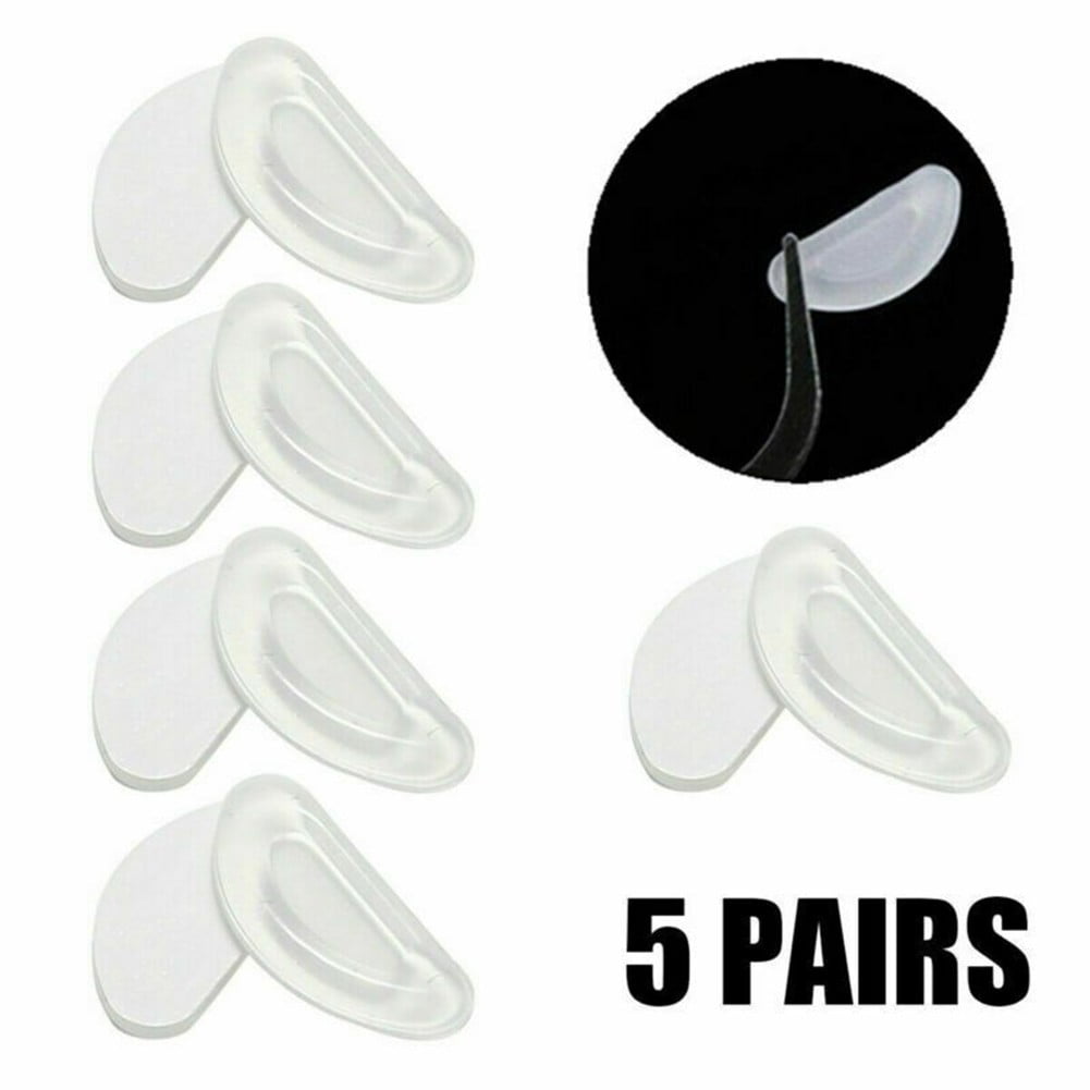 5 Pairs Anti-slip Silicone Nose Pads Stick On for Eyeglasses Glasses ...