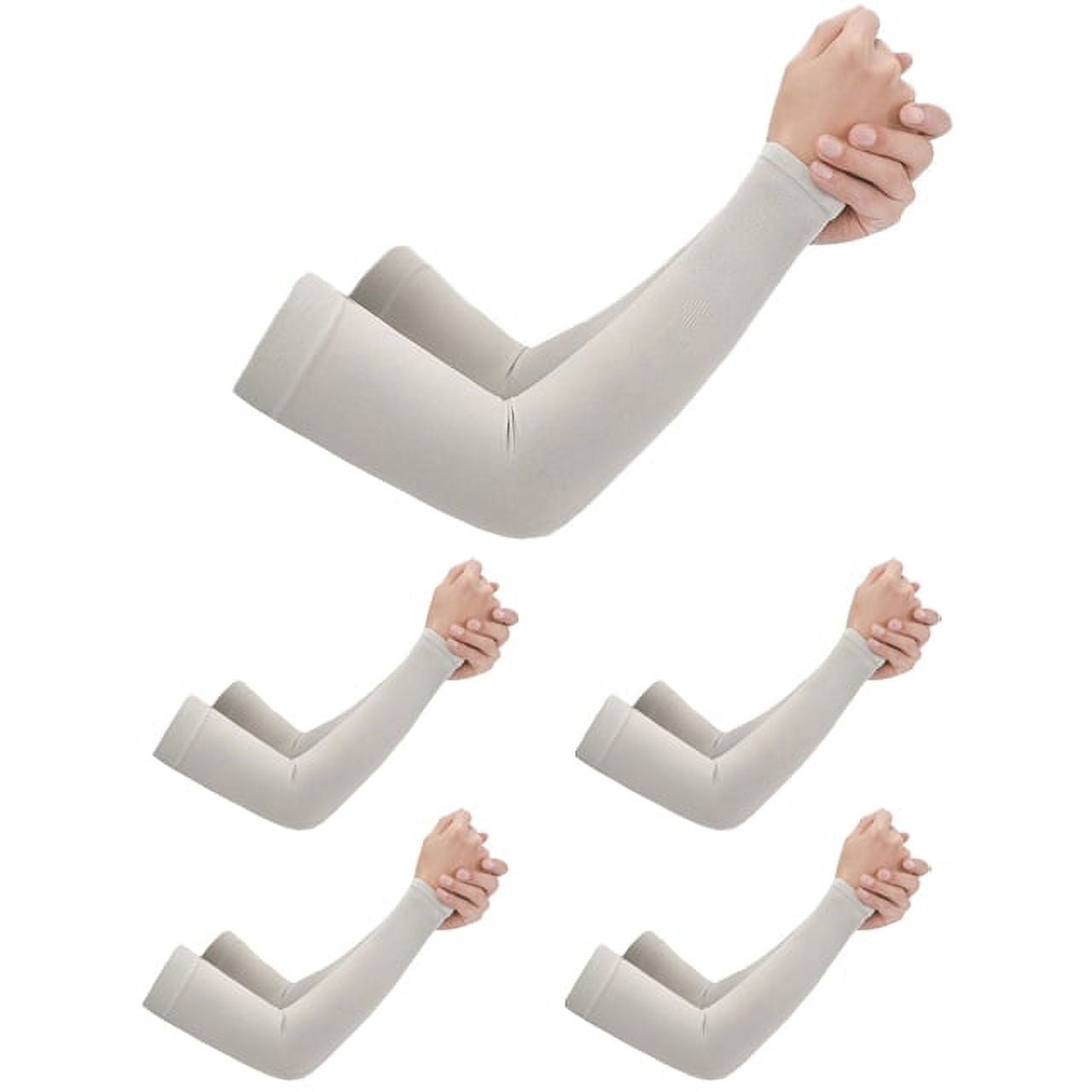 5 Pairs Sports Running Arm Sleeves Breathable Cooling Basketball Arm ...