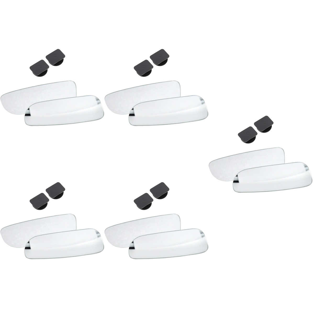 5 Pairs Blind Spot Car Mirror 360 Degree Adjustable Rectangular Rear ...