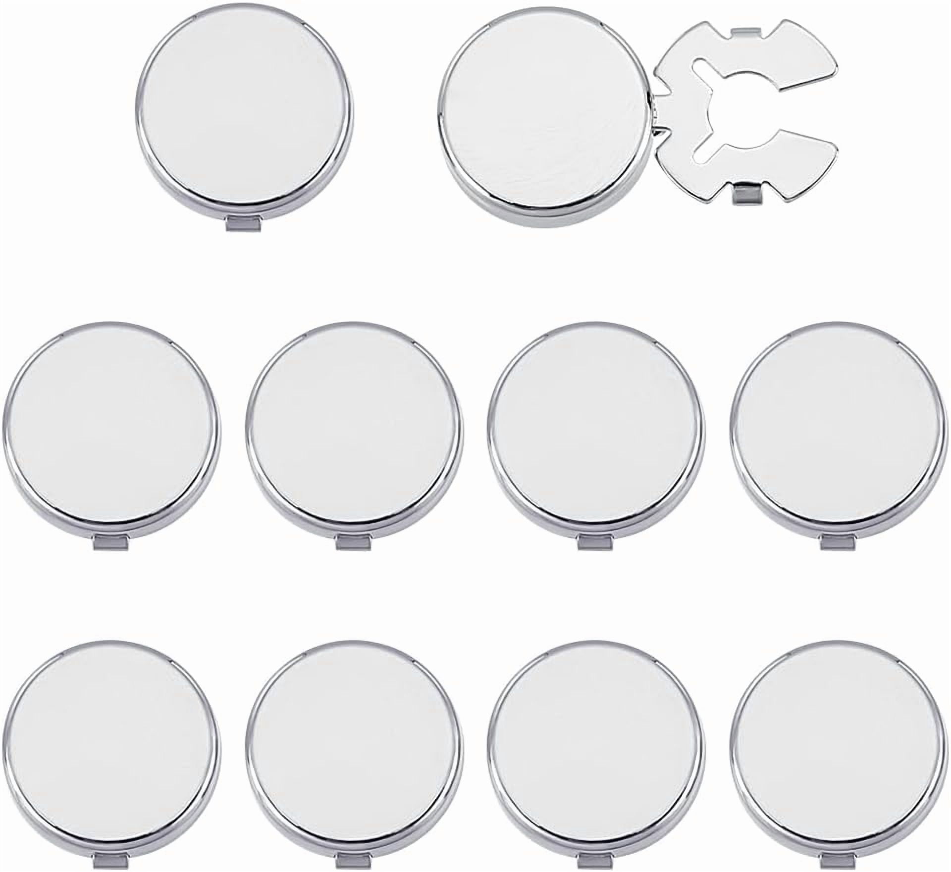 5 Pairs Button Covers for Men's Shirts Brass Cuff Buttons Platinum ...
