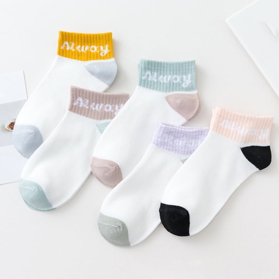 5 Pairs Cartoon Print Low Cut Ankle Socks Unisex Japanese Preppy Style ...