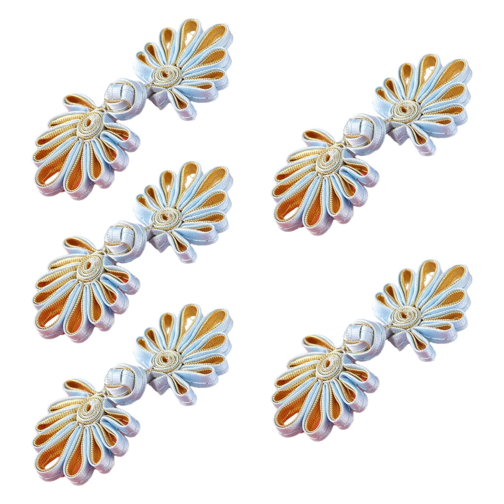 5 Pairs Chinese Knots Frog Buttons Closure Sewing Buttons Gift for ...