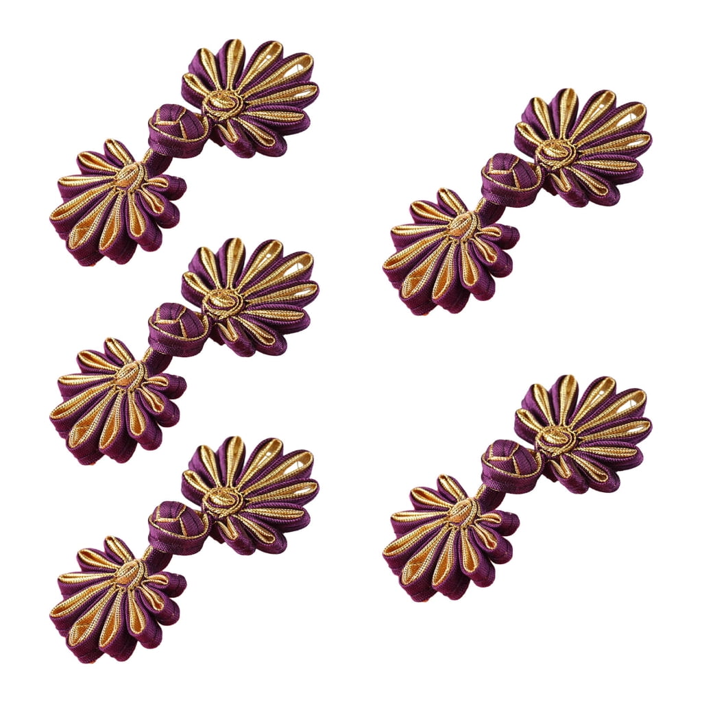 5 Pairs Chinese Knots Traditional Buttons Cheongsam Sewing Fasteners ...