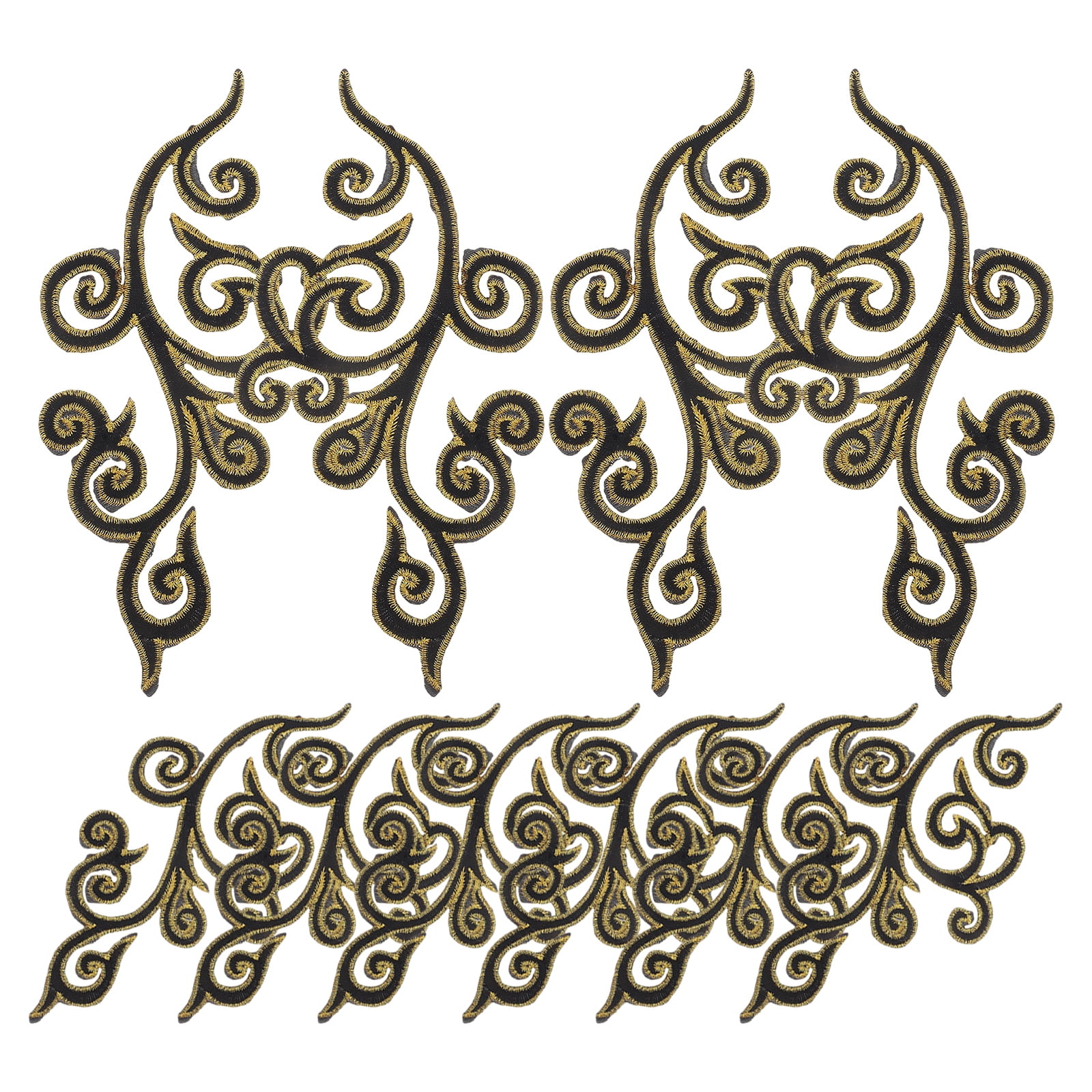 5 Pairs Cloud Scroll Embroidery Patch 15.60X9.00X0.10CM Sky-blue ...