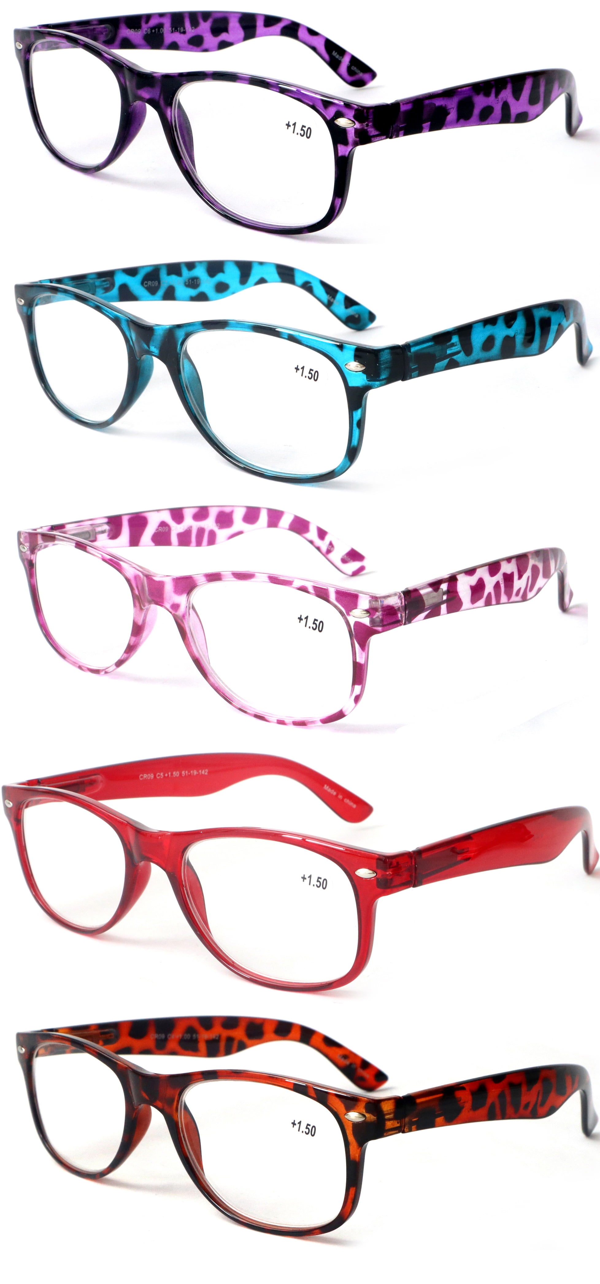 5 Pairs Comfortable Classic Reading Glasses for Men or Women ...