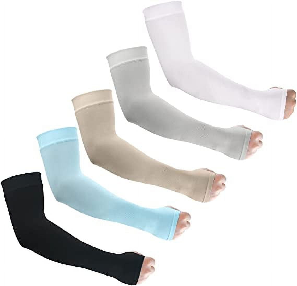 5-Pairs Cooling Sun Sleeves UV Protection Arm Sleeves Arm Cover Sleeve ...