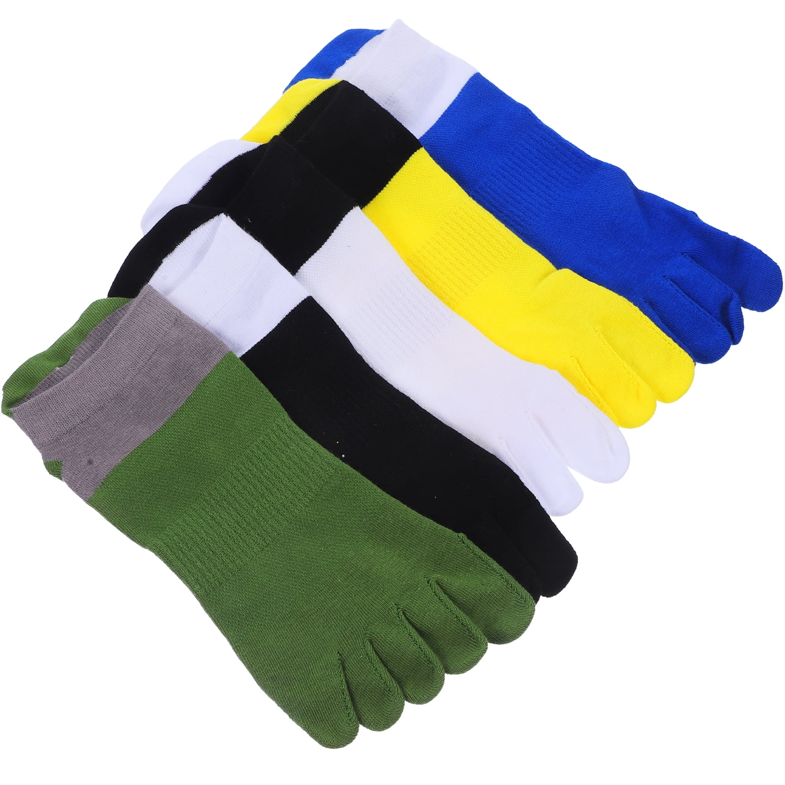 5 Pairs Cotton Socks Five Toes Socks Finger Socks Sports Socks (As ...