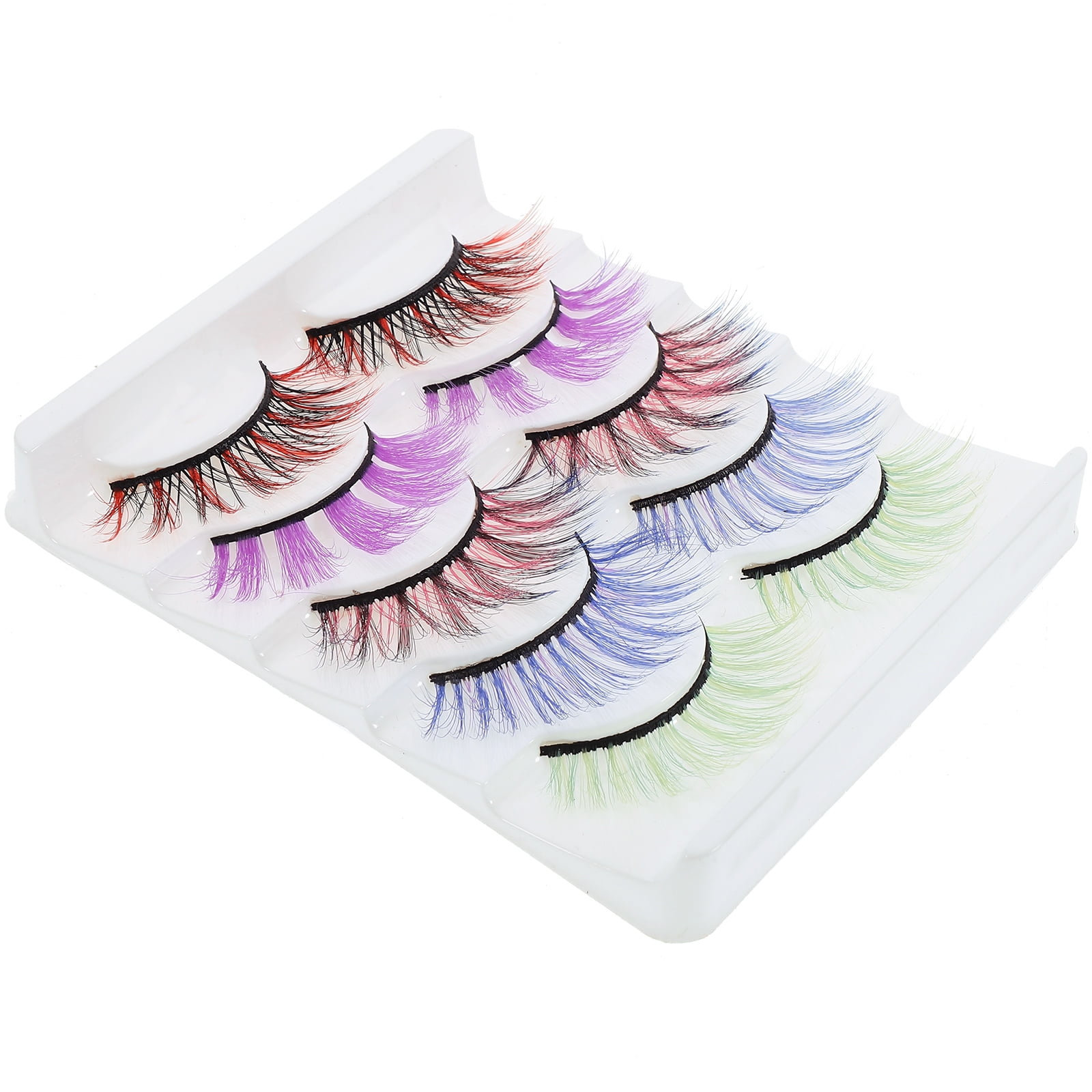 5 Pairs Creative Female Fake Lashes Decorative Dense Eyelashes Grafting ...