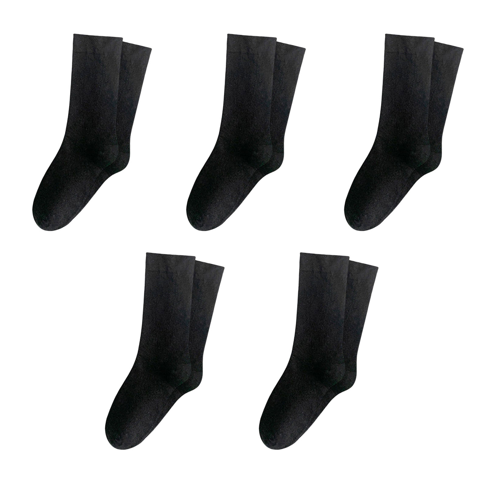 5 Pairs Crew Socks for Women Ribbed Knit Slouch Boot Socks Breathable ...