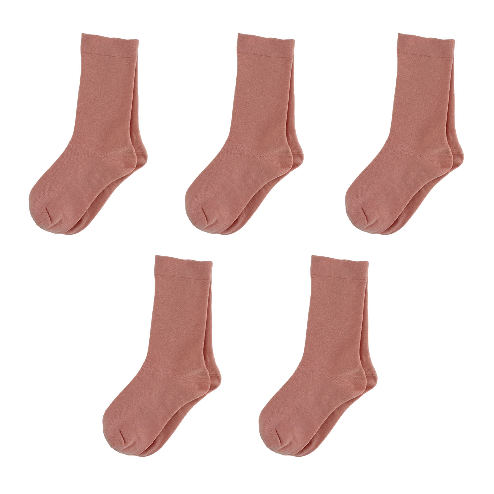 5 Pairs Crew Socks for Women Ribbed Knit Slouch Boot Socks Breathable ...