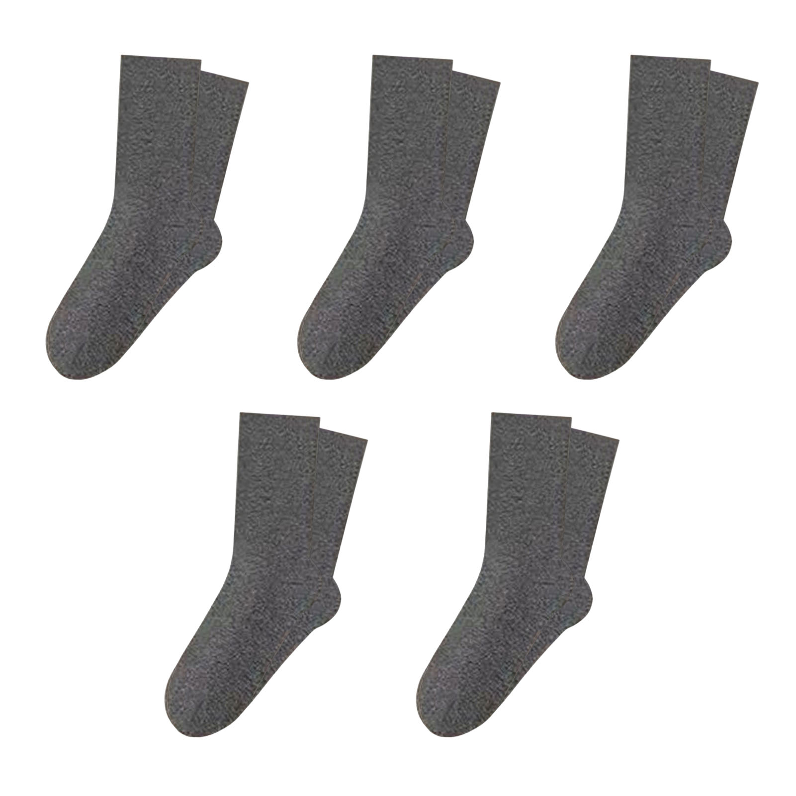 5 Pairs Crew Socks for Women Ribbed Knit Slouch Boot Socks Breathable ...