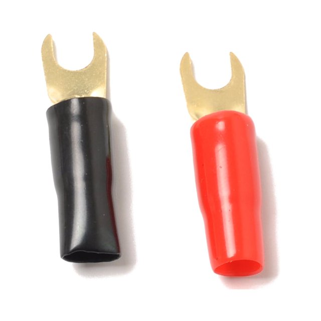 5 Pairs Crimp Barrier Spades Speaker Wire Connector Spade Terminal ...