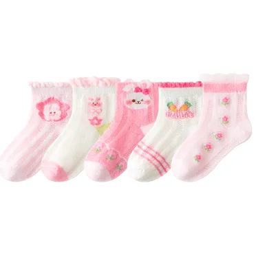 TeeHee Girls Cotton Double Ruffle Crew Socks, 6 Pair Pack, Solid, Non ...