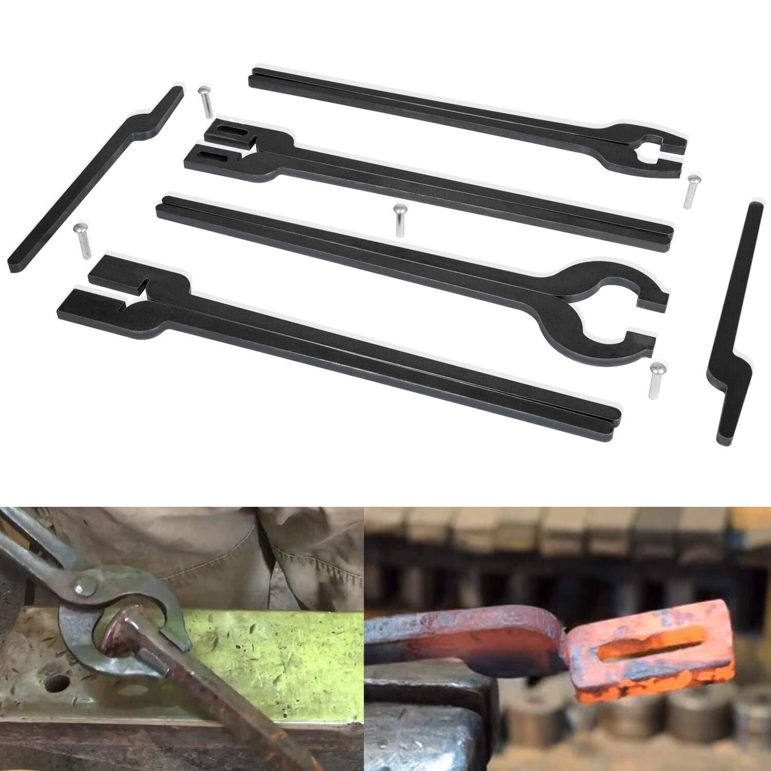5 Pairs DIY Rapid Tongs Bundle Kit Five Types of Blacksmith Tongs ...