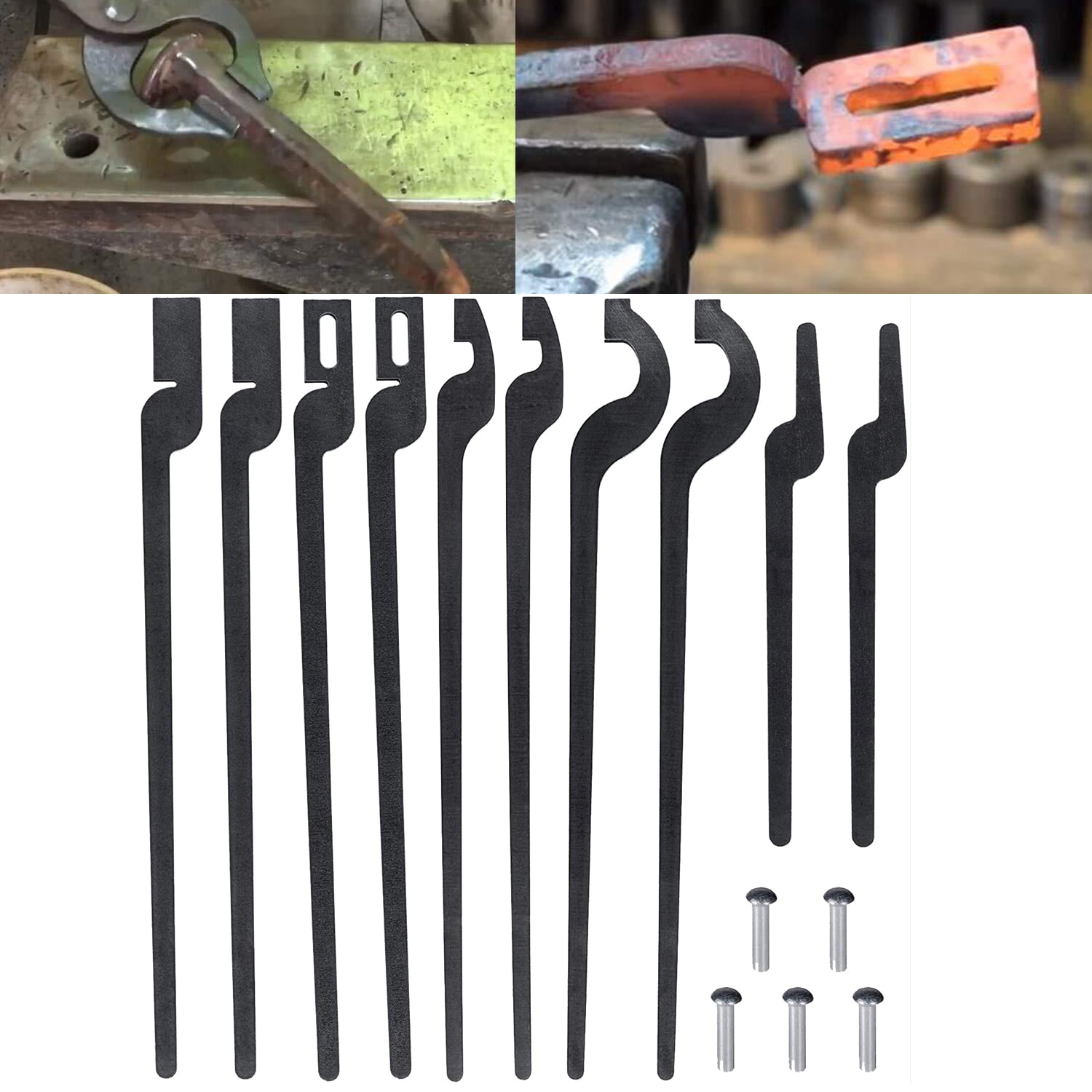 5 Pairs DIY Rapid Tongs Bundle Set Five Types of Blacksmith Tongs ...