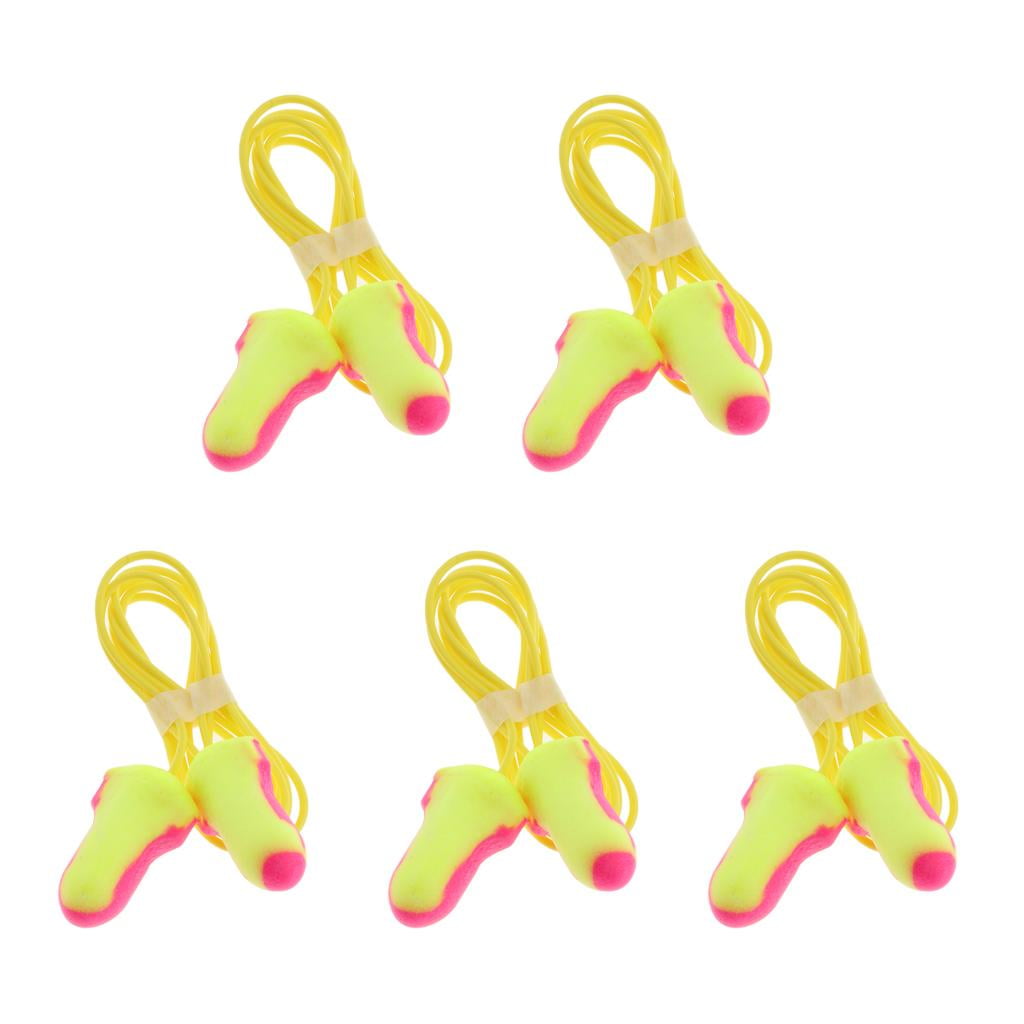 5 Pairs Ear Sound Blocking Corded Foam Ear table - Walmart.com