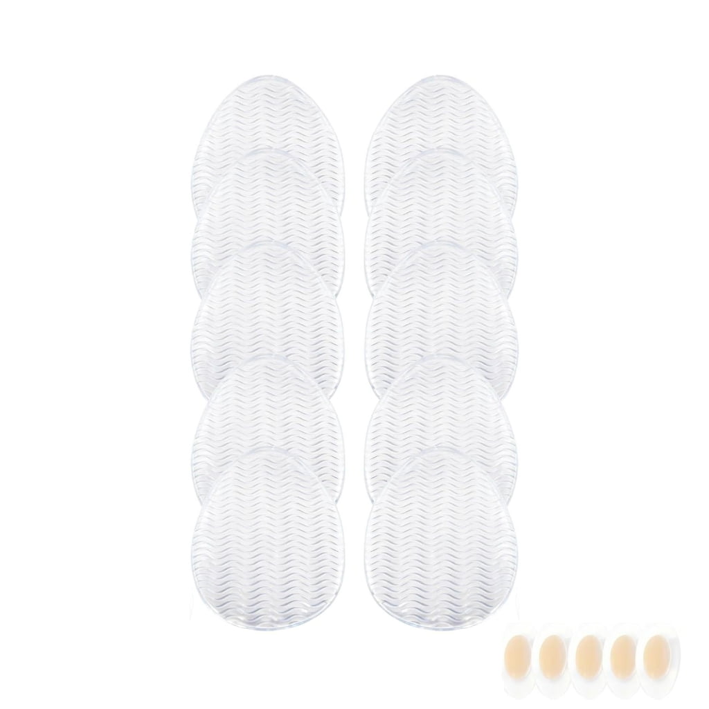 5 Pairs Easy Cut Clear Shoe Pads Rubber Texture for High Heels Custom ...