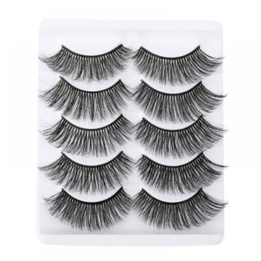 NEWCOME Handmade Faux Mink Eyelashes Extensions, 3 Pairs, Vegan ...
