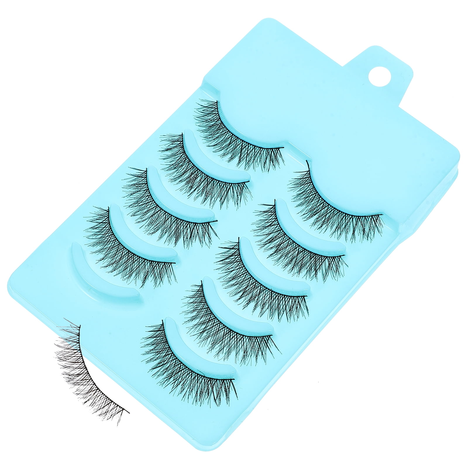 5 Pairs Fake Eyelashes Extension Natural Looking Cross Section False ...