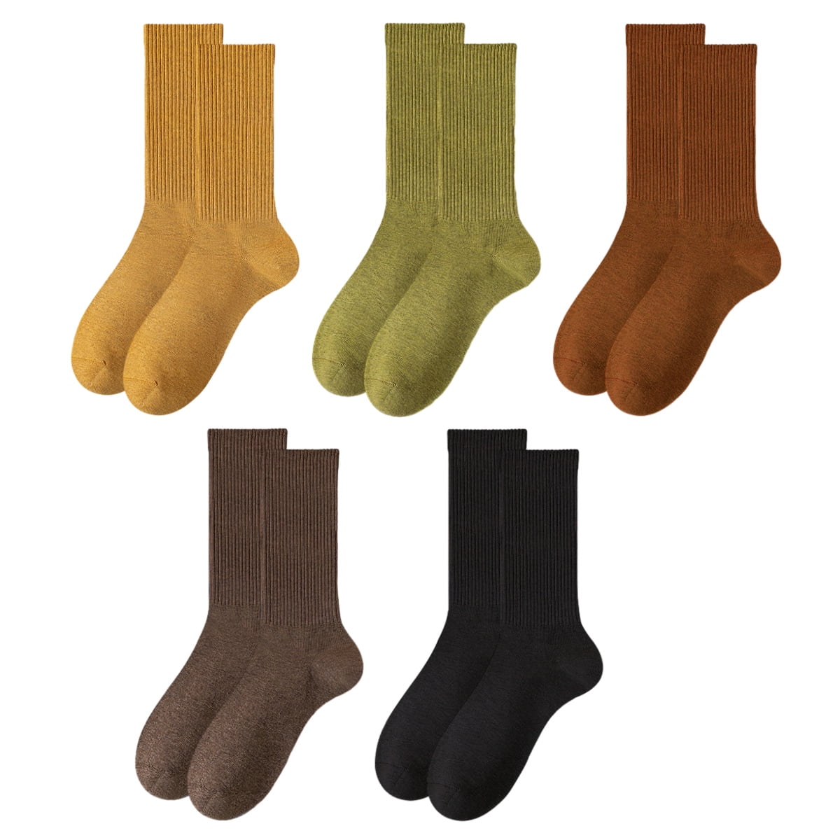 5 Pairs, Fall Socks Women, Travel Sock Set, Casual Socks For Women ...