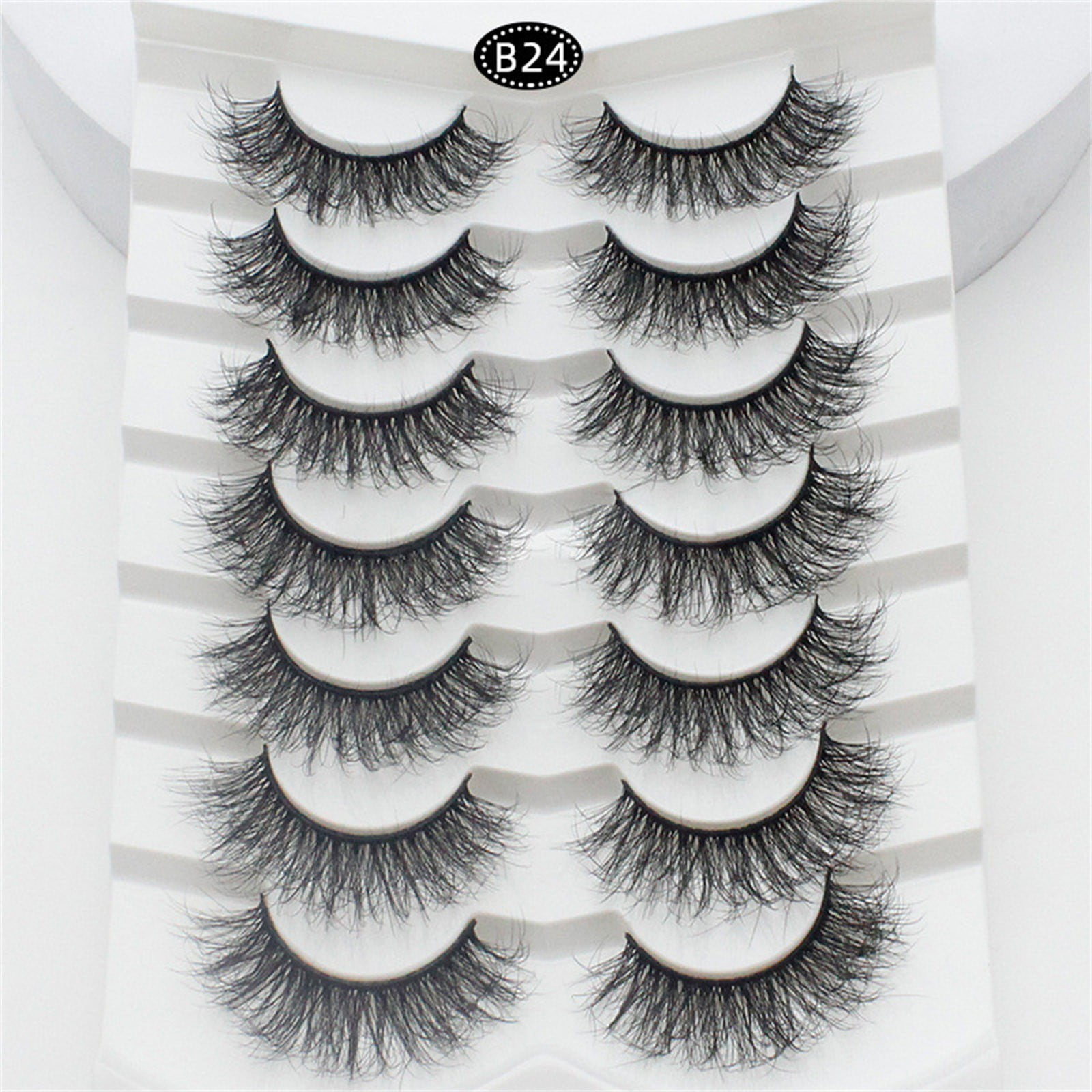 5 Pairs False Eyelashes Set with 3D 6D Fluttery Effect for Natural ...