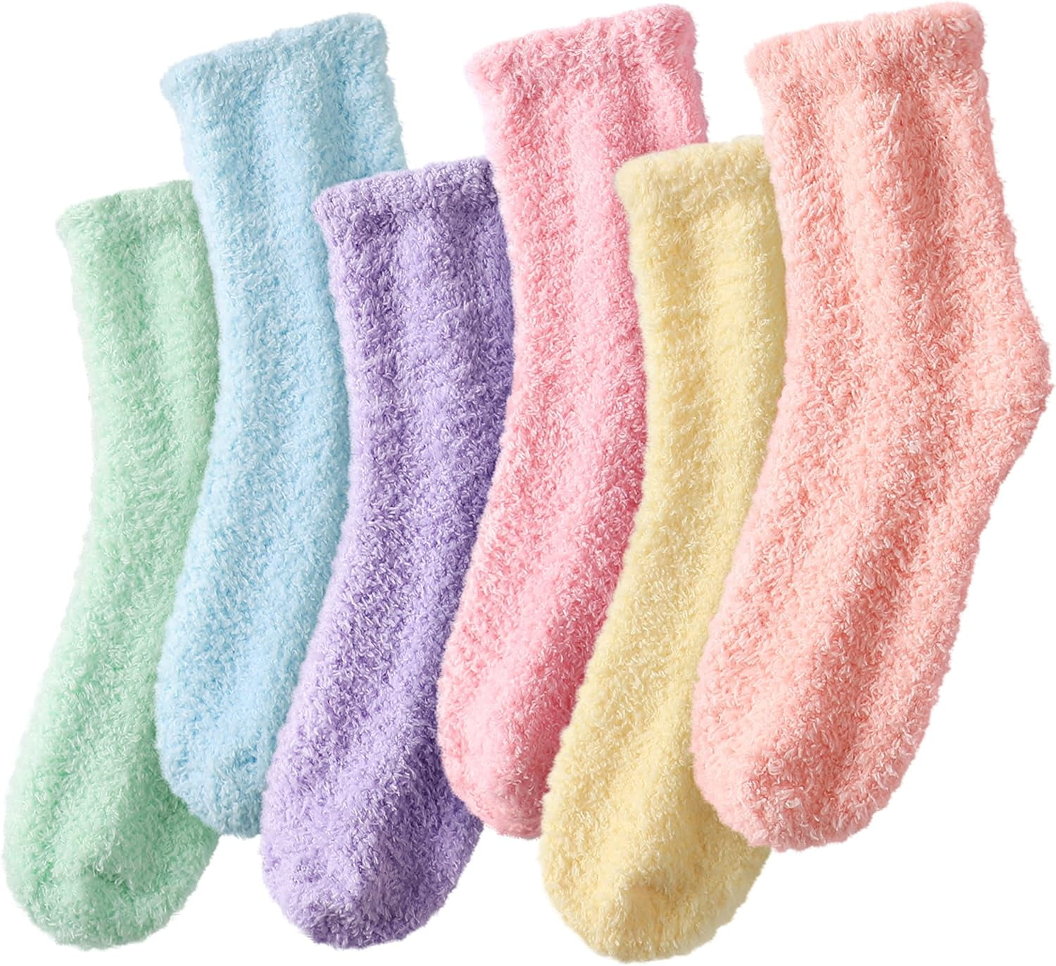 5 Pairs Fuzzy Socks Fluffy Socks Cozy Winter Socks for Women Soft Socks ...