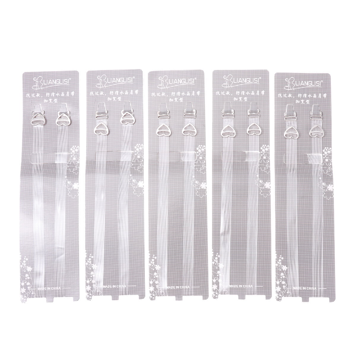 5 Pairs High Elastic Stripe Transparent Bra Underwear Strap Adjustable ...