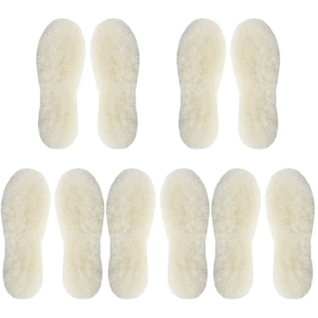 5 Pairs Insoles Men Boot Liners for Women Shoe Mat Winter Wool Inner ...